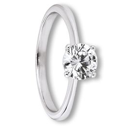 ONE ELEMENT Damen Goldring "Zirkonia Ring aus 333 Wei&szlig;gold Zirkonia Ring aus 333 Wei&szlig;gold", 56,mit Zirkonia, Gold Wei&szlig;gold 333, silber, Gold,
