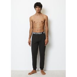 Marc O'Polo MARC O'POLO Herren Loungehose "Mix N Match Cotton", Gr. S, schwarz, Jersey, Obermaterial: 100% Baumwolle, Hosen, Logo-Bund elastisch, Baumwolle,