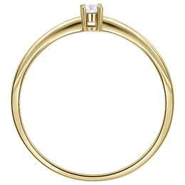 ONE ELEMENT Damen Diamantring "0,10 ct Diamant Brillant Ring aus 585 Gelbgold", 52, 0,1 mit Diamant, Diamanten Gelbgold 585 Gold, gold, Diamanten,