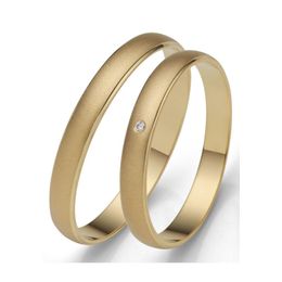 Firetti Damen Trauring "Schmuck Geschenk Gold 375 Hochzeit Ehering "LIEBE"", 56, ohne Brillant, Gelbgold 375, 3mm, gold, Gelbgold 375, Fingerringe,