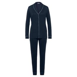 Hanro Pyjama 'Natural Comfort' Damen Gr&ouml;&szlig;e XS dunkelblau Winterkleid