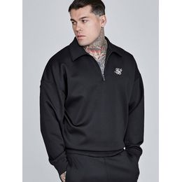 SikSilk Sweatshirt 'Essentials Zip Sweater' male Black size L