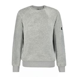 Icepeak Herren Fleecepullover, grau, Gr. XL, unifarben, Pl&uuml;sch, Obermaterial: 100% Polyester, Sweatshirts, f&uuml;r angenehme W&auml;rme, leichtes Material,