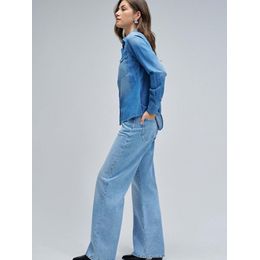 Salsa Jeans Bluse 'Denim Shirt W/ Front Pockets' Damen Gr&ouml;&szlig;e L blau