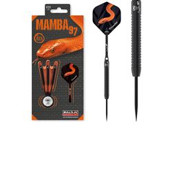 Bull's BULL'S Steeldarts ' Mamba 97 M2 Dartpfeile 97% Tungsten Darts-Set Profi 26 Gramm' Herren Gr&ouml;&szlig;e 26 orange / schwarz