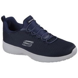 Skechers Damen Slip-On Sneaker "DYNAMIGHT", Gr. 42, blau, Textil, Schuhe, Slipper, Sneaker mit Memory Foam