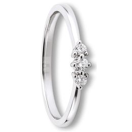 ONE ELEMENT Damen Diamantring "0.1 ct Diamant Brillant Ring aus 585 Wei&szlig;gold", 48, 0,1 mit Diamant, Diamanten Gold Wei&szlig;gold 585, silber, Diamanten,