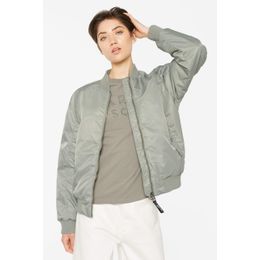 Harlem Soul Damen Blouson, gr&uuml;n, Gr. M, bedruckt, bestickt, Web, Material: 100% Polyamid, Futter: 100% Polyester, F&uuml;llung: 100% Polyester, Jacken