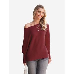 Cupshe Pullover Damen Gr&ouml;&szlig;e S dunkelrot