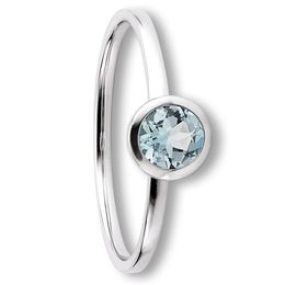 ONE ELEMENT Damen Goldring "Blau Topas Ring aus 333 Wei&szlig;gold", 55, Gold Wei&szlig;gold 333, silber, Gold, Wei&szlig;gold 333, Fingerringe, Feine Strahlkraft &ndash;