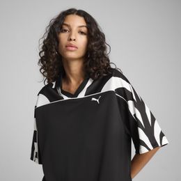 Puma T-Shirt "FUTURE..ARCHIVE RELAXED FOOTBALL JERSEY", schwarz, Gr. S, Obermaterial: 100% Polyester, Shirts, sportlicher Stil, Polokragen mit