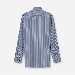 OLYMP Herren Langarmhemd "Luxor", blau, Gr. 40, Web, Obermaterial: 100% Baumwolle, Hemden, Businesshemd, gestreift, modern fit, New Kentkragen