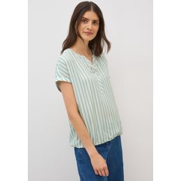 Cecil Damen Shirtbluse, wei&szlig;, Gr. XXL, gestreift, Stoff, 100% Viskose, Blusen, 2in1 Optik