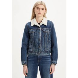 Levi's LEVI'S Damen Jeansjacke "ORIGINAL SHERPA TRUCKER", blau, Gr. XS, Web, Obermaterial: 100% Baumwolle, Jacken, mit w&auml;rmendem Innenfutter