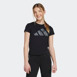 M&auml;dchen T-Shirt "G ANML SJ BL T", schwarz, Gr. 164, adidas Sportswear, Obermaterial: 100% Baumwolle, Shirts, mit Rundhalsausschnitt, ohne Verschluss,