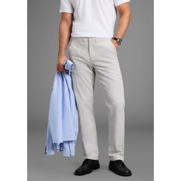 MAN'S WORLD Chinohose MAN'S WORLD, Herren, Gr. 24, N + U Gr, hellgrau, Web, Obermaterial: 98% Baumwolle, 2% Elasthan, regular fit lang, Hosen Chinohose, leichte Struktur im Gewebe