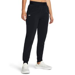 Under Armour Damen Trainingshose "RIVAL", schwarz, Gr. XL, Obermaterial: 87% Polyester, 13% Elasthan, Hosen, mit Eingrifftaschen, aus leichtem