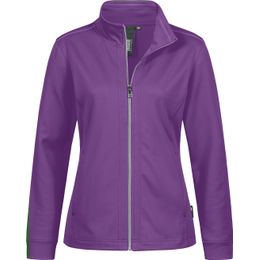 LPO Damen Trainingsjacke "Abby II", lila, Gr. 54, 60% Polyester; 40% Baumwolle, Jacken, glatt mit matter Struktur