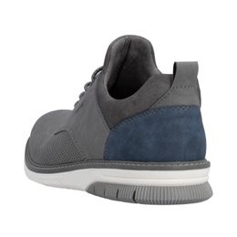 Rieker Herren Slip-On Sneaker, Gr. 41, grau, Lederimitat, Textil, unifarben mit Farbeinsatz, Schuhe, Schlupfschuh, Halbschuh, Freizeitschuh mit