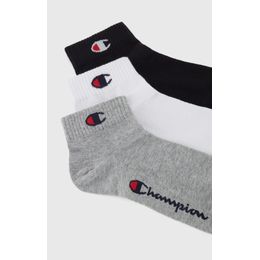 Champion Damen Kurzsocken "3 Pack Quarter Socks", Gr. 43oxgm, wht, nbk, ns, Obermaterial: 67% Baumwolle, 25% Polyester, 6% Polyamid, 2% Elasthan,