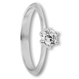 ONE ELEMENT Damen Goldring "Zirkonia Ring aus 333 Wei&szlig;gold Zirkonia Ring aus 333 Wei&szlig;gold", 52,mit Zirkonia, Gold Wei&szlig;gold 333, silber, Gold,