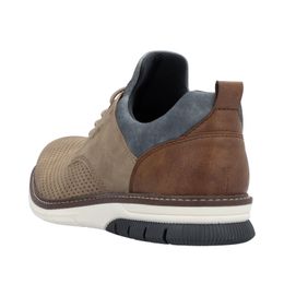 Rieker Herren Slip-On Sneaker, Gr. 41, beige, Lederimitat, Textil, mehrfarbig, Schuhe, Schlupfschuh, Halbschuh, Freizeitschuh mit Pr&auml;gung