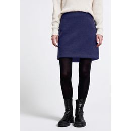 Damen Minirockzenith blau meliert, Gr. 44, STREET ONE STUDIO, unifarben, Stoff, 90% Polyester, 10% Viskose, R&ouml;cke, mit seitlichen Einschubtaschen