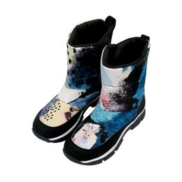 DOGO Damen Schn&uuml;rboots "Nortia Winterboot / Snowboot Damen Stiefeletten", Gr. 40, bunt, Polyurethan, Schuhe, Handgefertigt