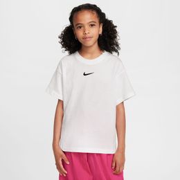 T-Shirt Nike Sportswear "G NSW TEE BOY ESSNTL LBR", Jungen, Gr. L (152/158), wei&szlig;, Obermaterial: 100% Baumwolle, Shirts T-Shirt