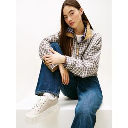 Tommy Jeans Damen Plateausneaker "TJW VULC FLATFORM LEATHER", Gr. 42beige, Leder, Lederimitat, unifarben, Schuhe, Freizeitschuh, Halbschuh,