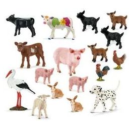 Schleich - Tierfiguren - Bauernhof-Set mit 17 Tieren