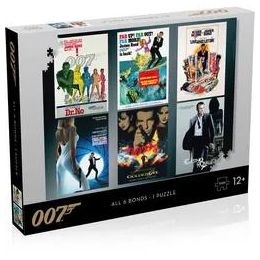 Winning Moves James Bond Puzzle - 1000 Teile - All Debut Posters - all 6 Bonds