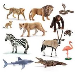Schleich - Tierfiguren - Afrika-Set mit 12 Tieren