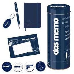 moses Tatort 9er Bundle (Memo, Notizbuch klein, Kuli, Anh&auml;nger Kommissar, Stadt Land Tatort, Tatwaffen Magnete)