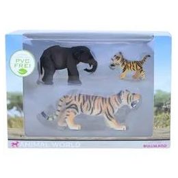 Bullyland Animal World Figuren - Elefant, Tiger, Tigerbaby