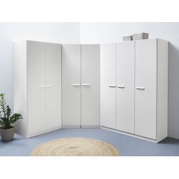 Schrank-Set Rauch "Kleiderschrank Schrank Garderobe W&auml;scheschrank VANDOR", wei&szlig; (alpinwei&szlig;), B:253cm H:197cm T:208cm, Holzwerkstoff, Kastenm&ouml;bel-Sets, 7-t&uuml;rig mit viel Stauraum, Schr&auml;nke einzeln stellbar MADE IN GERMANY