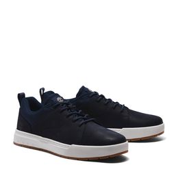 Sneaker Timberland "MAPLE GROVE LOW LACE UP SNEAKER", Herren, Gr. 41, blau (navy), Leder, Schuhe Sneaker, Winterschuhe, Sneakerboots, Winterboots