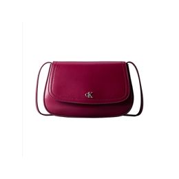 Umh&auml;ngetasche Calvin Klein "CK FLAP CAMERA BAG", Damen, Gr. B/H/T: 22cm x 14cm x 5cm, rot, Lederimitat, unifarben, Taschen Umh&auml;ngetasche, Damen Schultertasche, Abendtasche mit CK-Logo