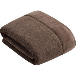 Badetuch Vossen "Pure", braun (toffee), B:100cm L:150cm, Frottier, Obermaterial: 100% Baumwolle, Handt&uuml;cher, Badetuch, Baumwolle & VEGAN, mit eleganter Veloursbord&uuml;re