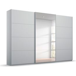 Schwebet&uuml;renschrank Rauch "Kleiderschrank Schrank Garderobe W&auml;scheschrank Ankleide OTELI", grau (seidengrau), B:271cm H:210cm T:68cm, Holzwerkstoff, Schr&auml;nke, Schwebet&uuml;renschrank, mit Mittelspiegel, in verschiedenen Dekor- und Hochglanzfarben