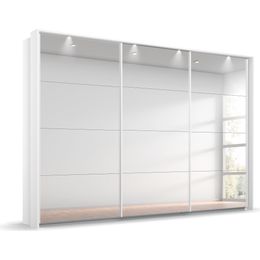 Schwebet&uuml;renschrank Rauch "Kleiderschrank Schrank Garderobe OTELI inkl. 3 Innenschubladen", wei&szlig;, B:278cm H:214cm T:68cm, Holzwerkstoff, Schr&auml;nke, Schwebet&uuml;renschrank, mit Spiegelfront und Passepartout optional mit Beleuchtung