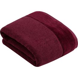 Badetuch Vossen "Pure", lila (berry), B:100cm L:150cm, Frottier, Obermaterial: 100% Baumwolle, Handt&uuml;cher, Badetuch, Baumwolle & VEGAN, mit eleganter Veloursbord&uuml;re