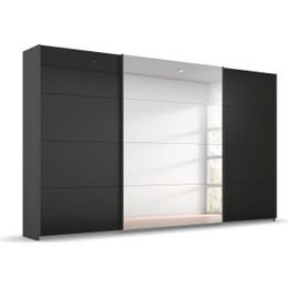 Schwebet&uuml;renschrank Rauch "Kleiderschrank Schrank Garderobe W&auml;scheschrank Ankleide OTELI", grau (graumetallic, effektgrau hochglanz), B:315cm H:229cm T:68cm, Holzwerkstoff, Schr&auml;nke, Schwebet&uuml;renschrank, mit Mittelspiegel, in verschiedenen Dekor- und Hochglanzfarben