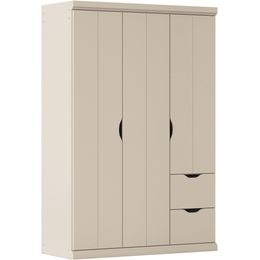 Kleiderschrank Rauch "Dreht&uuml;renschrank Schrank Garderobe W&auml;scheschrank Schlafzimmer MARLENE", beige (beige (champagner)), B:136cm H:203cm T:56cm, Holzwerkstoff, Schr&auml;nke, Kleiderschrank, in 3 Breiten 91/136/181 cm im Landhaus-Stil MADE IN GERMANY