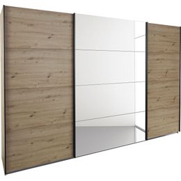 Schwebet&uuml;renschrank Rauch "Kleiderschrank Schrank Garderobe TOPSELLER OTELI inkl. Inneneinteilung", braun (eiche artisan), B:315cm H:210cm T:62cm, Holzwerkstoff, Schr&auml;nke, Schwebet&uuml;renschrank, mit 3 Innenschubladen sowie zus&auml;tzlichen Einlegeb&ouml;den MADE IN GERMANY