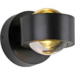 JUST LIGHT LED Wandleuchte "AKKU-CHIA", schwarz, 2, &Oslash; 9cm H: 9cm, 1 Stk., Leuchten, Akkubetrieben inkl. USB-Ladekabel, 5 Stufen Dimmung + Timerfunktion, LED Wandleuchte