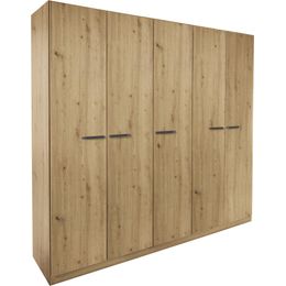 Dreht&uuml;renschrank Rauch "Kleiderschrank Schrank Garderobe TOPSELLER OTELI inkl. Inneneinteilung", braun (eiche artisan), B:226cm H:210cm T:54cm, Holzwerkstoff, Schr&auml;nke, Dreht&uuml;renschrank, mit zus&auml;tzlichen Einlegeb&ouml;den, optional mit Spiegel MADE IN GERMANY