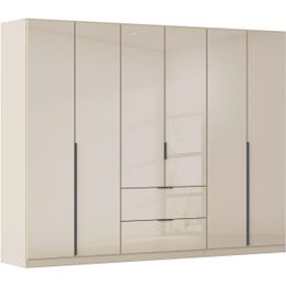 Dreht&uuml;renschrank OTTO HOME "Kleiderschrank Kleiderschr&auml;nke Schrank Garderobe AGORDO mit Glasfront", beige, glas beige (champagner), B:271cm H:210cm T:54cm, Holzwerkstoff, Schr&auml;nke, Dreht&uuml;renschrank, mit Au&szlig;enschubk&auml;sten, in 7 Breiten und 2 H&ouml;hen MADE IN GERMANY