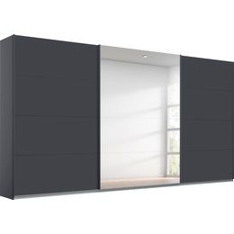 Schwebet&uuml;renschrank Rauch "Kleiderschrank Schrank Garderobe TOPSELLER OTELI inkl. Inneneinteilung", grau (graumetallic), B:360cm H:210cm T:62cm, Holzwerkstoff, Schr&auml;nke, Schwebet&uuml;renschrank, mit 3 Innenschubladen sowie zus&auml;tzlichen Einlegeb&ouml;den MADE IN GERMANY, Topseller