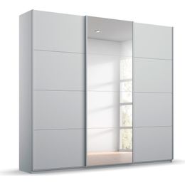 Schwebet&uuml;renschrank Rauch "Kleiderschrank Schrank Garderobe W&auml;scheschrank Ankleide OTELI", grau (seidengrau), B:203cm H:210cm T:68cm, Holzwerkstoff, Schr&auml;nke, Schwebet&uuml;renschrank, mit Mittelspiegel, in verschiedenen Dekor- und Hochglanzfarben